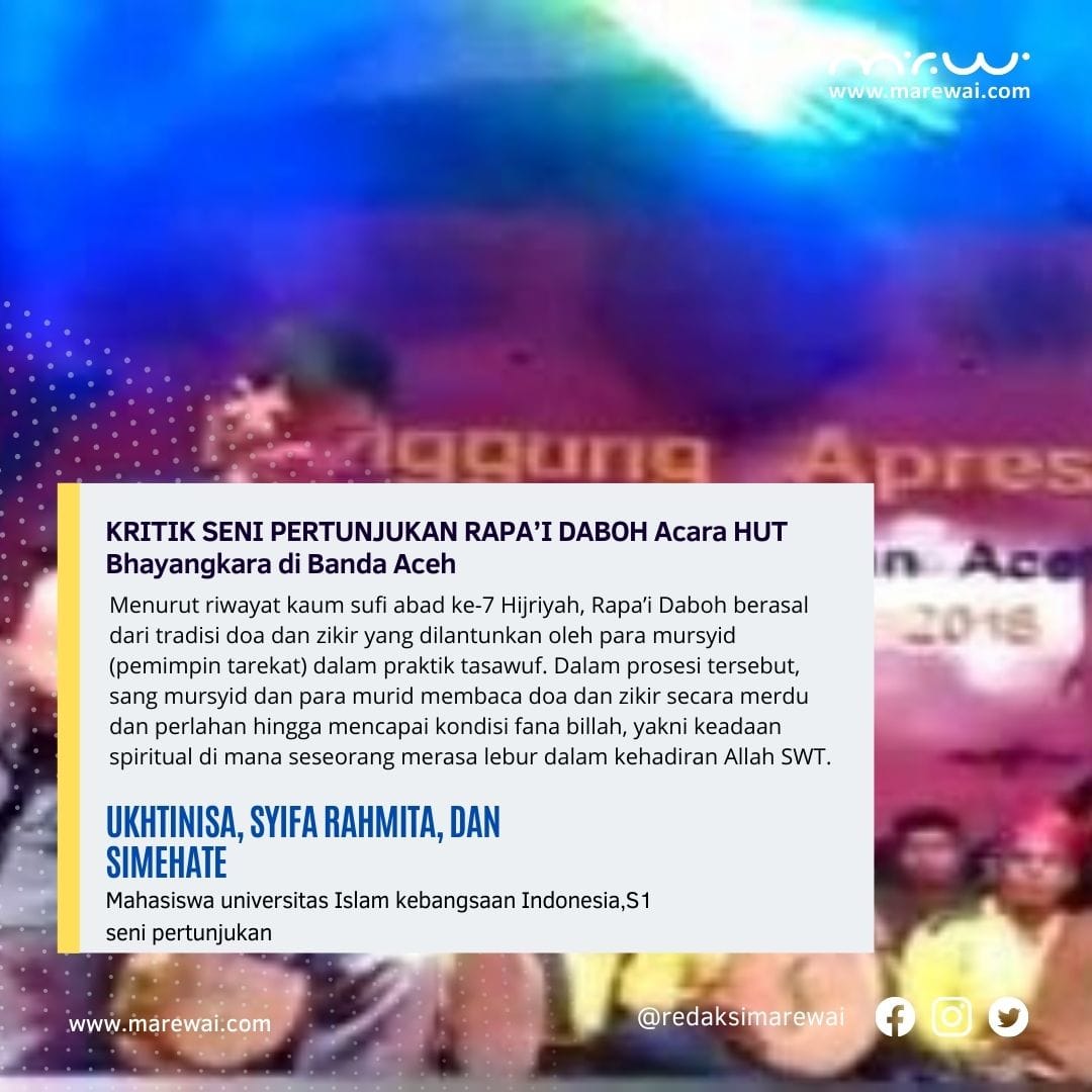 KRITIK SENI PERTUNJUKAN RAPA’I DABOH OLEH Acara HUT Bhayangkara di ...